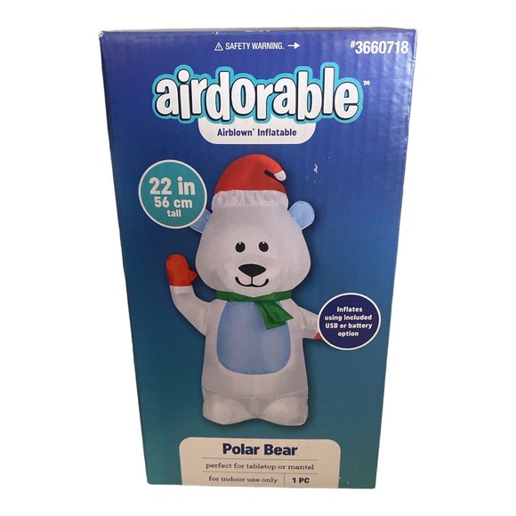 Gemmy | Holiday | New Gemmy Airdorable Airblown Inflatable Polar Bear ...